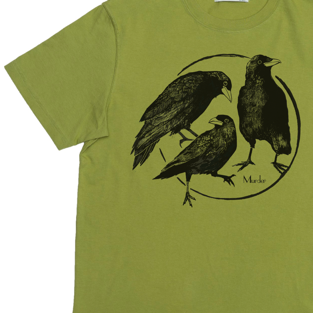 "Crows" Made in Canada Midweight Tee 🍁 – Blackhare Print Studio Inc.